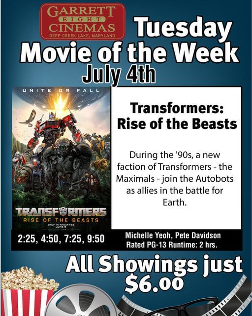 Garrett 8 Cinemas: Tuesday Movie of the Week (Transformers: Rise of the ...