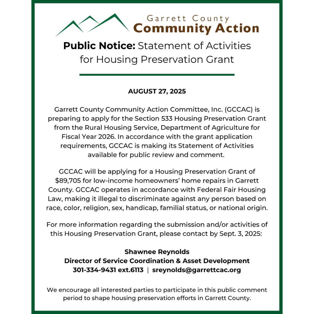Housing Preservation Grant Application | Deep Creek Times