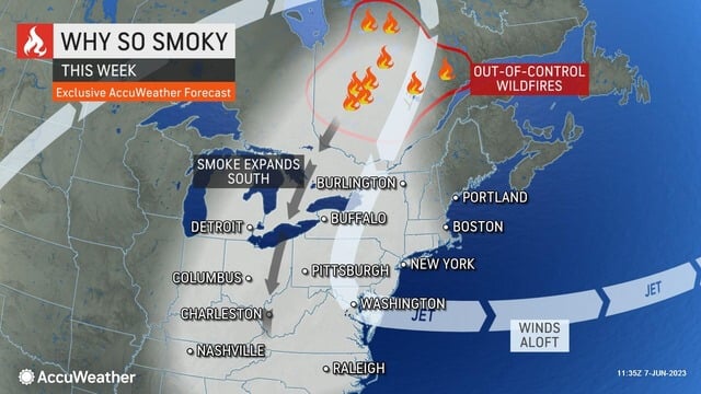 Worst Wildfire Smoke Outbreak in Northeastern US in More Than 20 Years ...